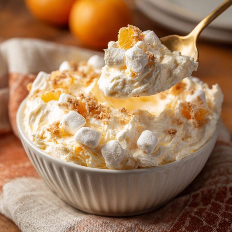 Orange Fluff Salad: Never Watery! (Easy Recipe)
