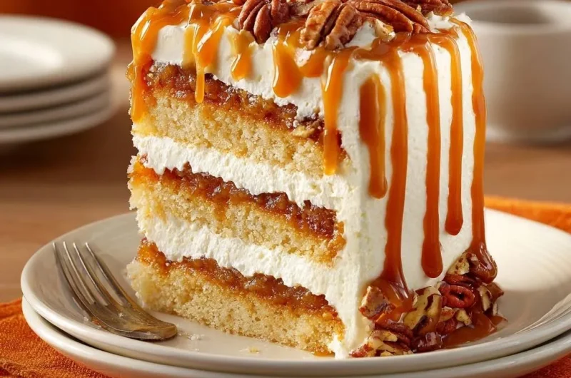 Caramel Apple Pecan Layer Cake Recipe